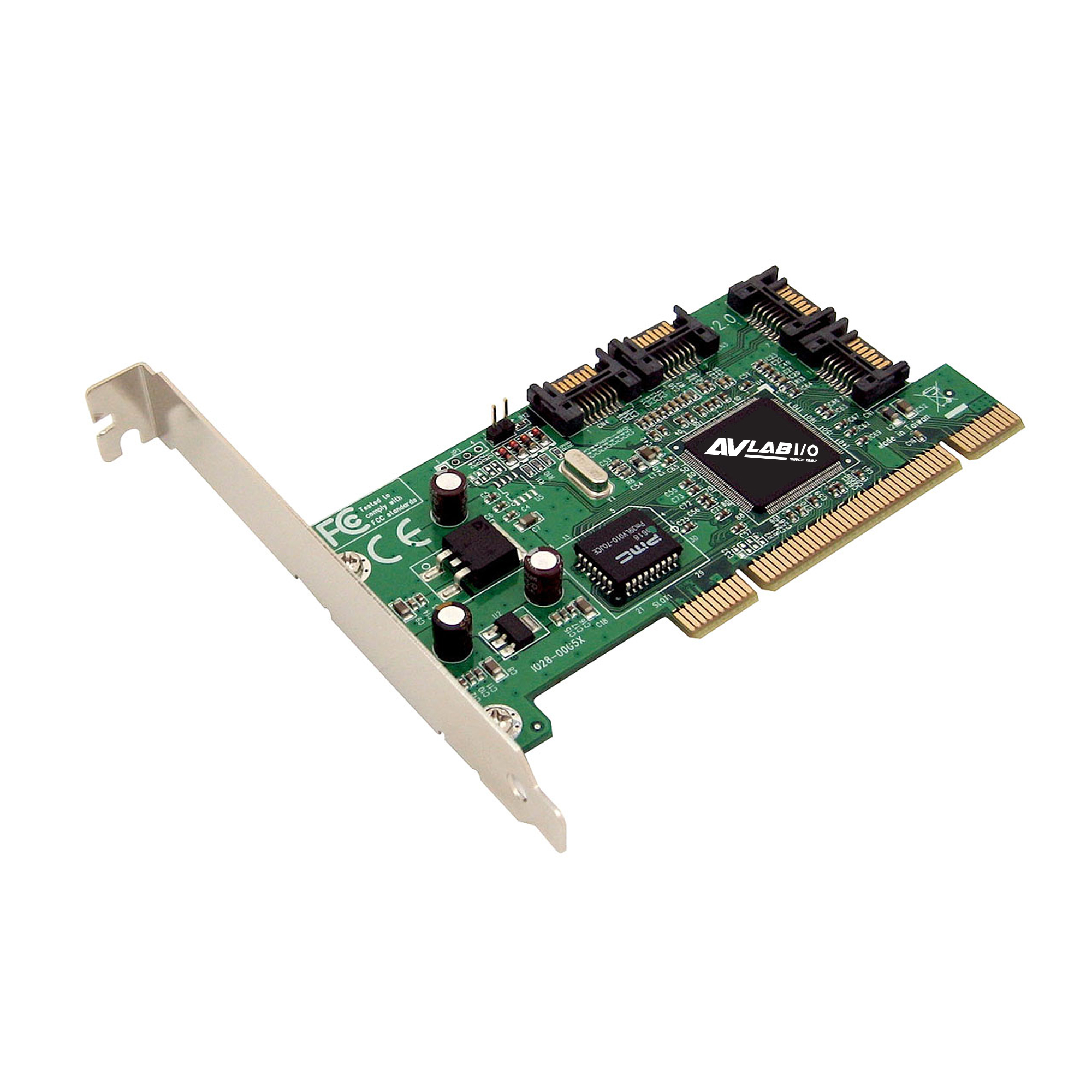 AVLAB 4-Port SATA PCI RAID Card, 1.5Gbps, Quad Channel Internal Serial ...