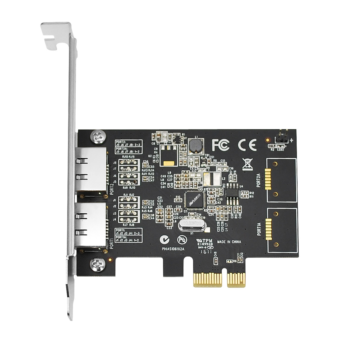 AVLAB Dual Port eSATA PCIe Card, 6Gbps, External Serial ATA, Dual ...