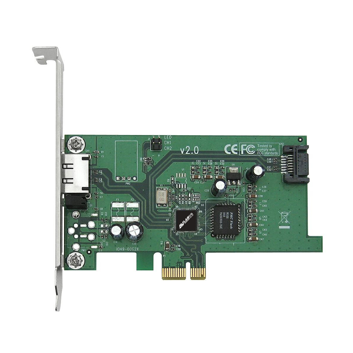 AVLAB Dual Port SATA II i/e PCIe, 3Gbps, External & Internal Serial ATA ...