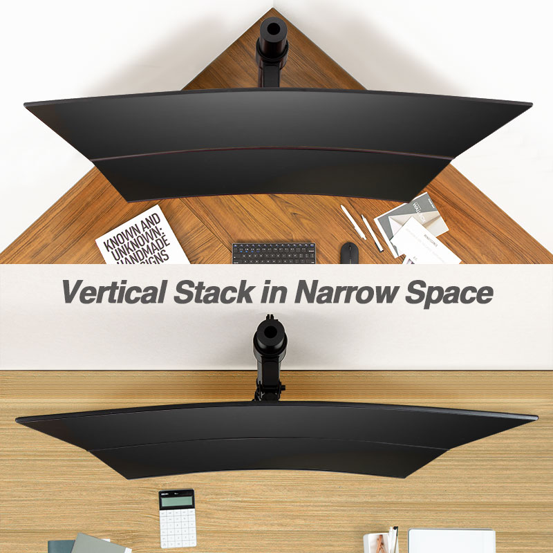 AVLT 34" Vertical Ultrawide Monitor Mount Stand Two Stacked 19.8 lb ...