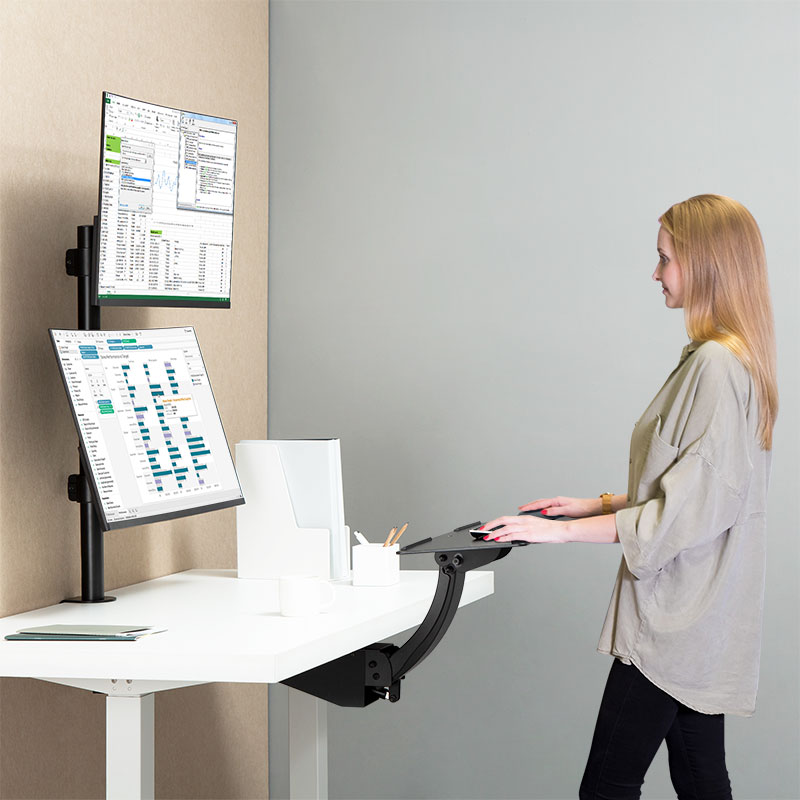 AVLT 34" Vertical Ultrawide Monitor Mount Stand Two Stacked 19.8 lb ...