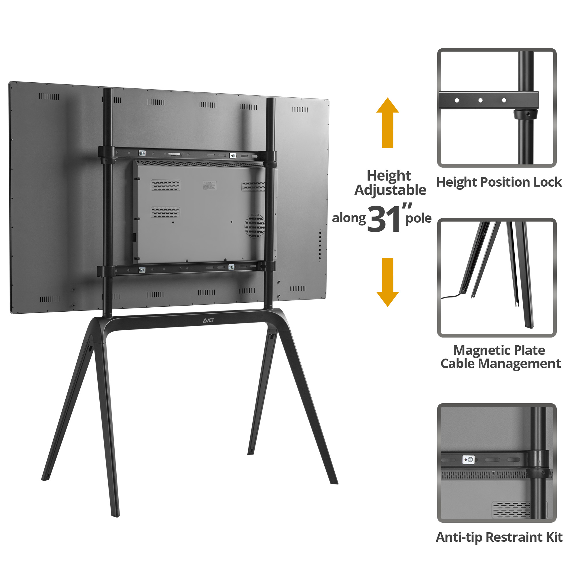 AVLT Studio Steel Quad TV Floor Stand for 65 | AVLT® | Found by AVLAB