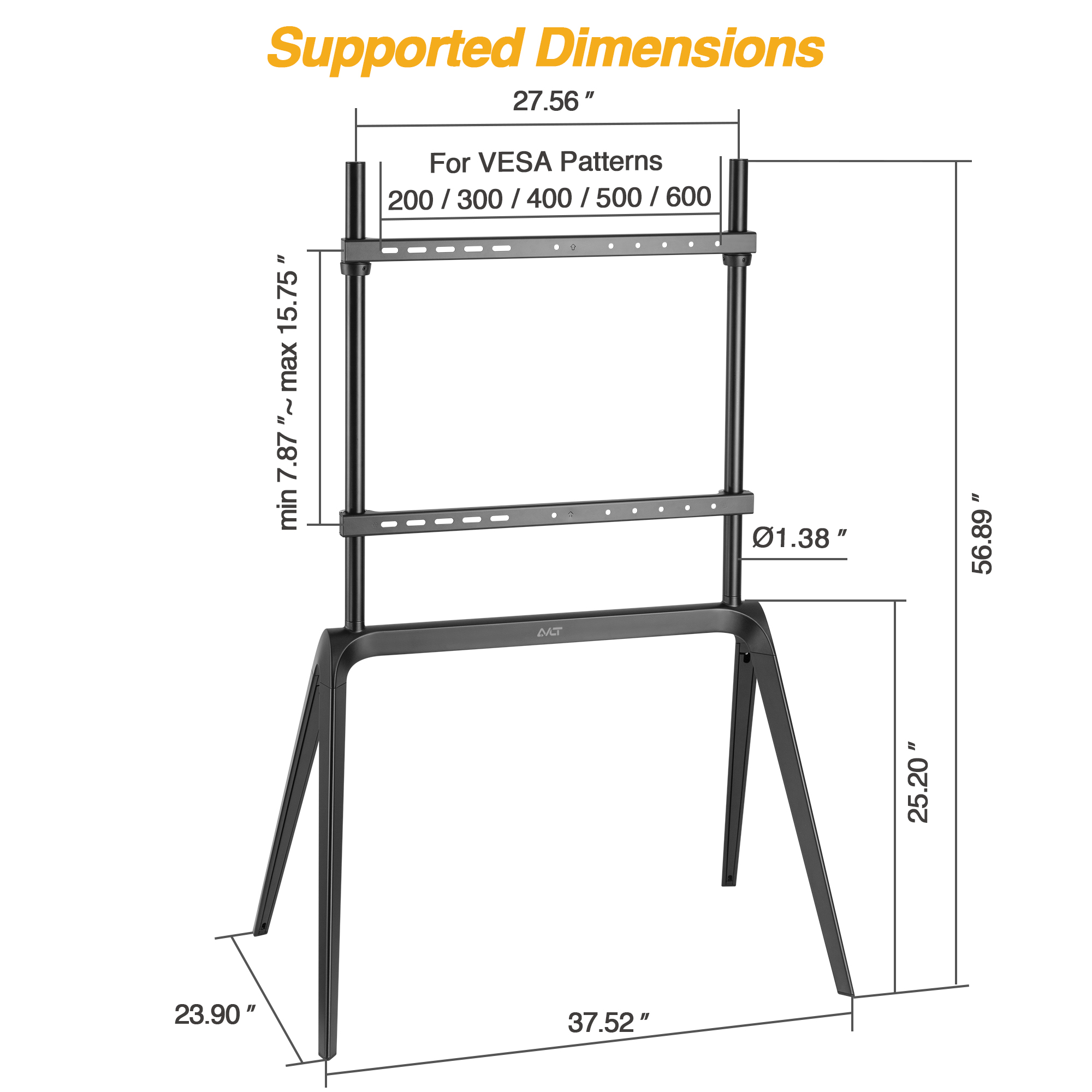 AVLT Studio Steel Quad TV Floor Stand for 65 | AVLT® | Found by AVLAB