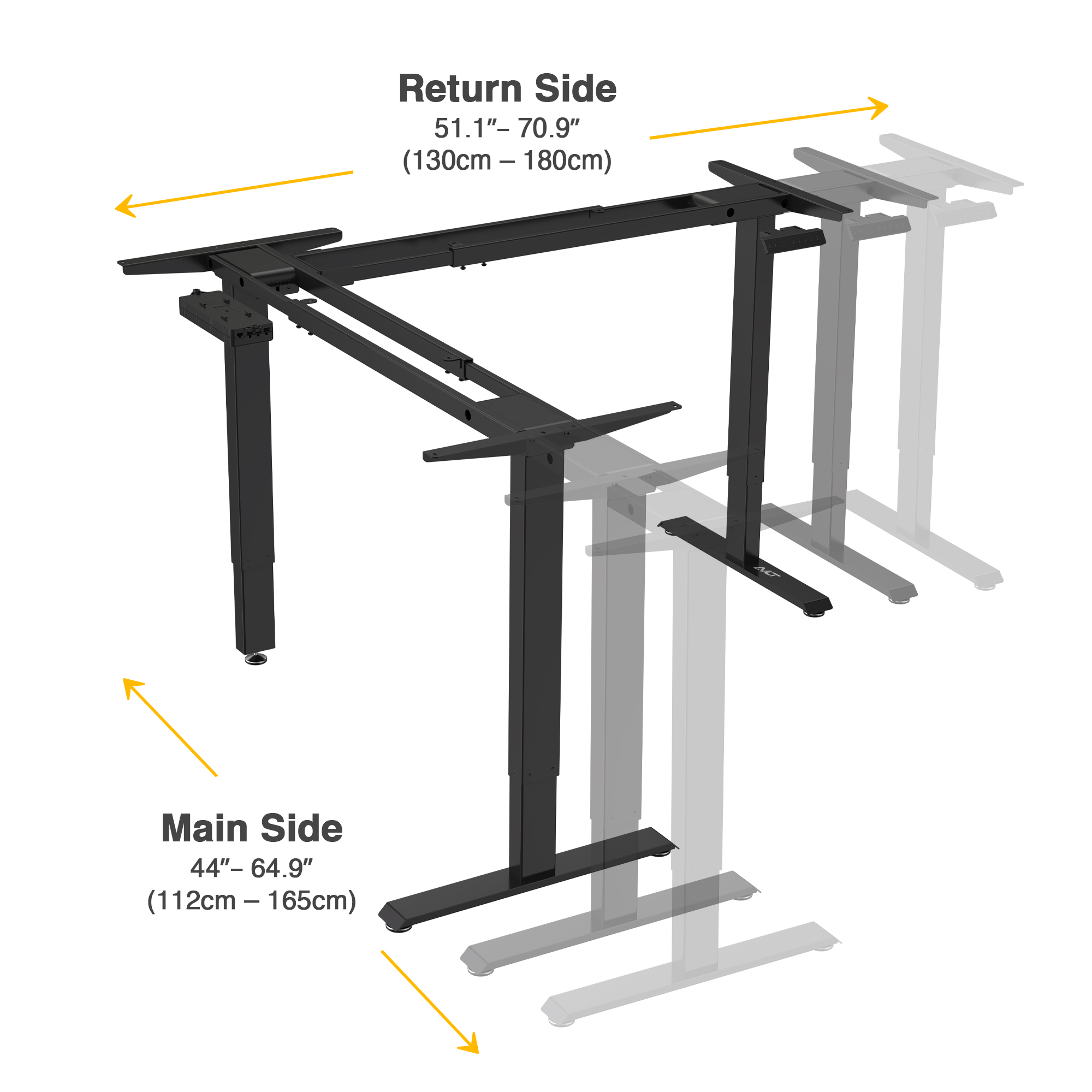 Desk leg height store