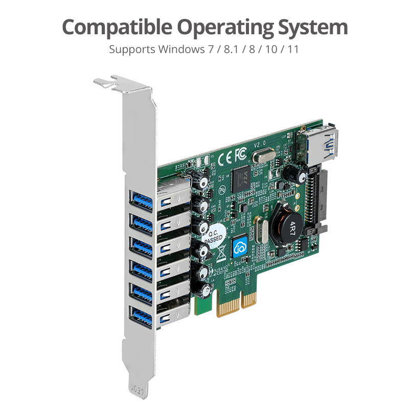 DP USB 3.0 7-Port PCIe i/e | AVLT® | Found by AVLAB