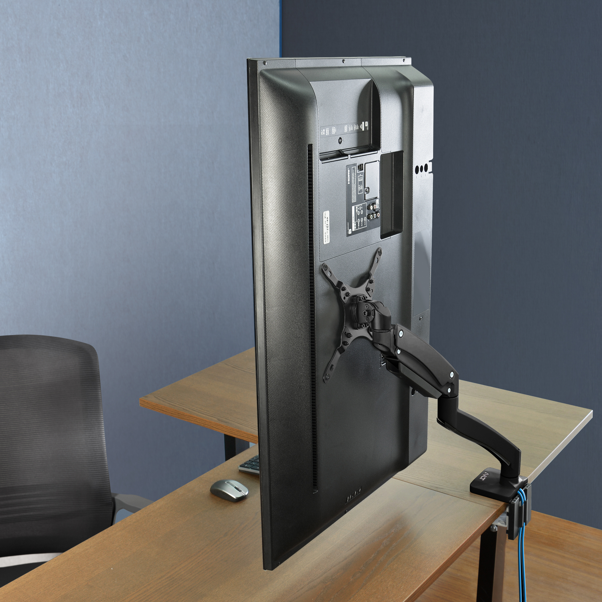AVLT Single 17”-49” Monitor Arm Desk Mount fits One 50.7 lb Heavy Duty ...