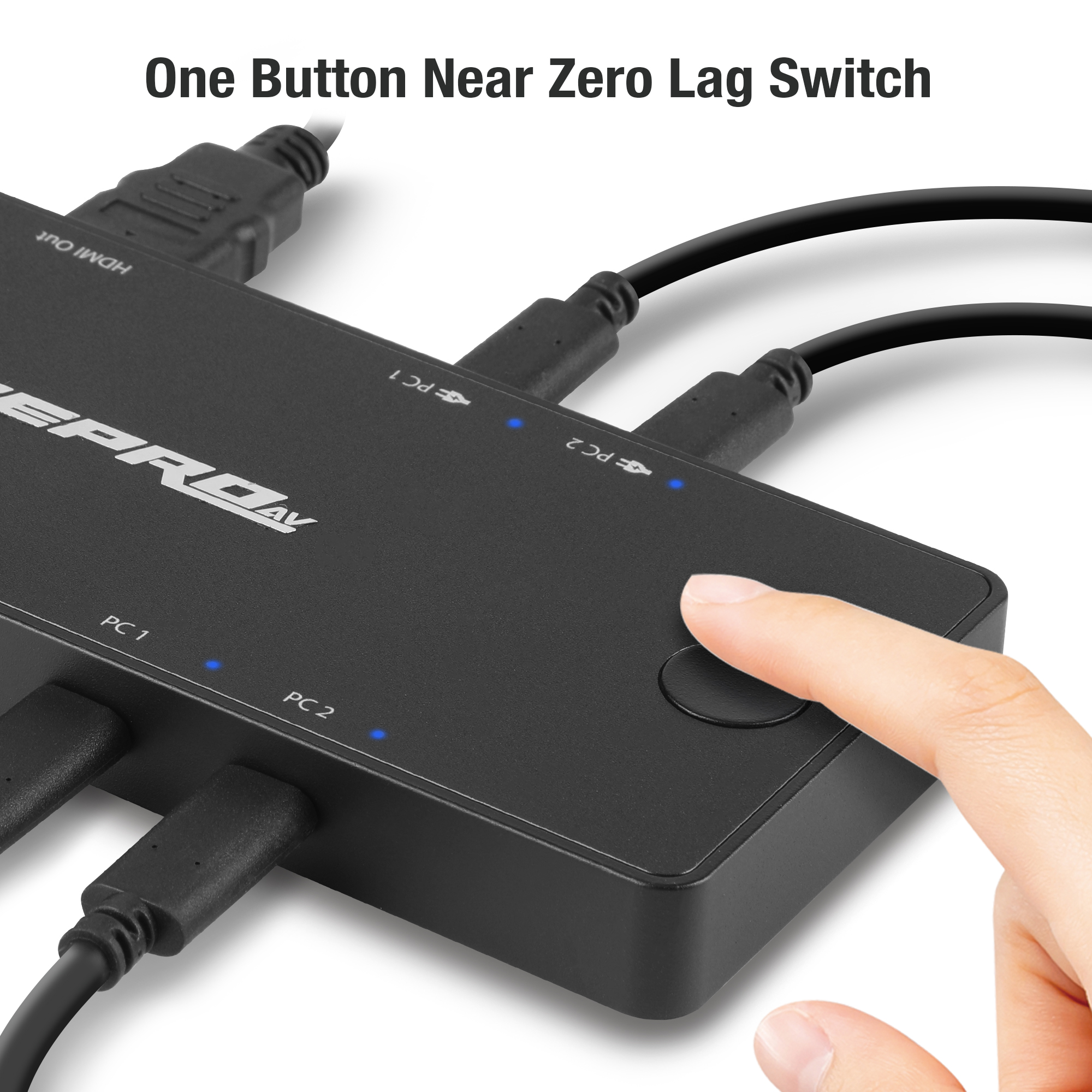 2x1 USB-C 4K60Hz KVM Switch with PD Pass-Through - Selector for 2 Computers Sharing 4K Monitor ...